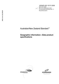AS/NZS ISO 19131:2008 PDF - Australian Standards Store