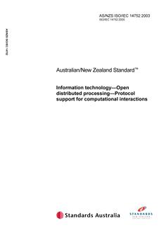 AS/NZS ISO/IEC 14752:2003 PDF - Australian Standards Store