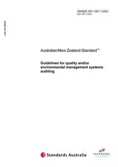 AS/NZS ISO 19011:2003 PDF - Australian Standards Store