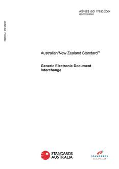 AS/NZS ISO 17933:2004 PDF - Australian Standards Store