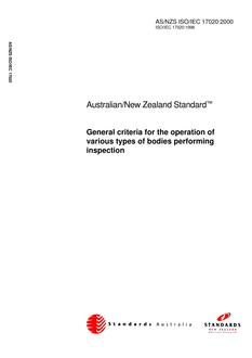 AS/NZS ISO 17020:2000 PDF - Australian Standards Store