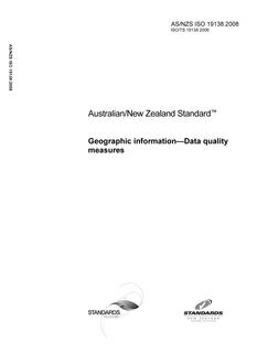 AS/NZS ISO 19138:2008 PDF - Australian Standards Store