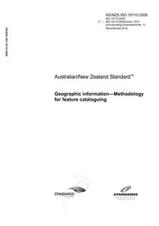 AS/NZS ISO 19110:2006 PDF - Australian Standards Store