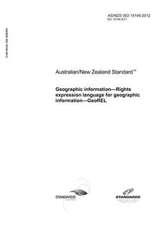 AS/NZS ISO 19149:2012 PDF - Australian Standards Store