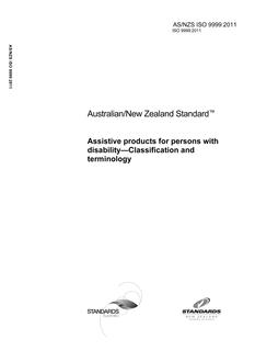 AS/NZS ISO 9999:2011 PDF - Australian Standards Store
