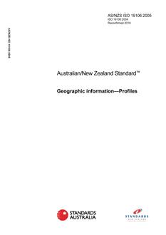AS/NZS ISO 19106:2005 PDF - Australian Standards Store