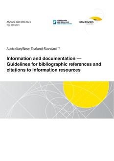 AS/NZS ISO 690:2021 PDF - Australian Standards Store