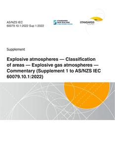 AS/NZS IEC 60079.10.1:2022 Sup 1:2022 PDF - Australian Standards Store