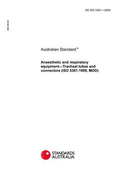 AS ISO 5361-2004 PDF - Australian Standards Store