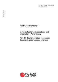 AS ISO 13584.31-2004 PDF - Australian Standards Store