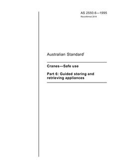 AS 2550.6-1995 PDF - Australian Standards Store