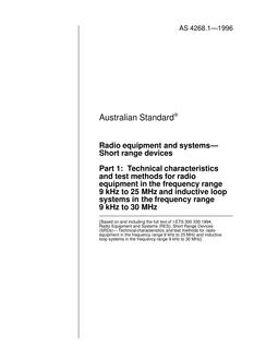 AS 4268.1-1996 PDF - Australian Standards Store