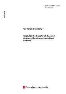 AS ISO 10535-2002 PDF - Australian Standards Store