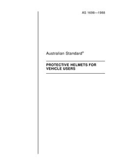 AS 1698-1988 PDF - Australian Standards Store