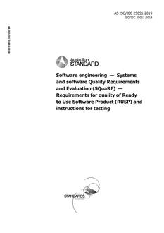 AS ISO/IEC 25051:2019 PDF - Australian Standards Store