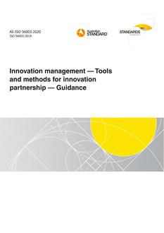 AS ISO 56003:2020 PDF - Australian Standards Store